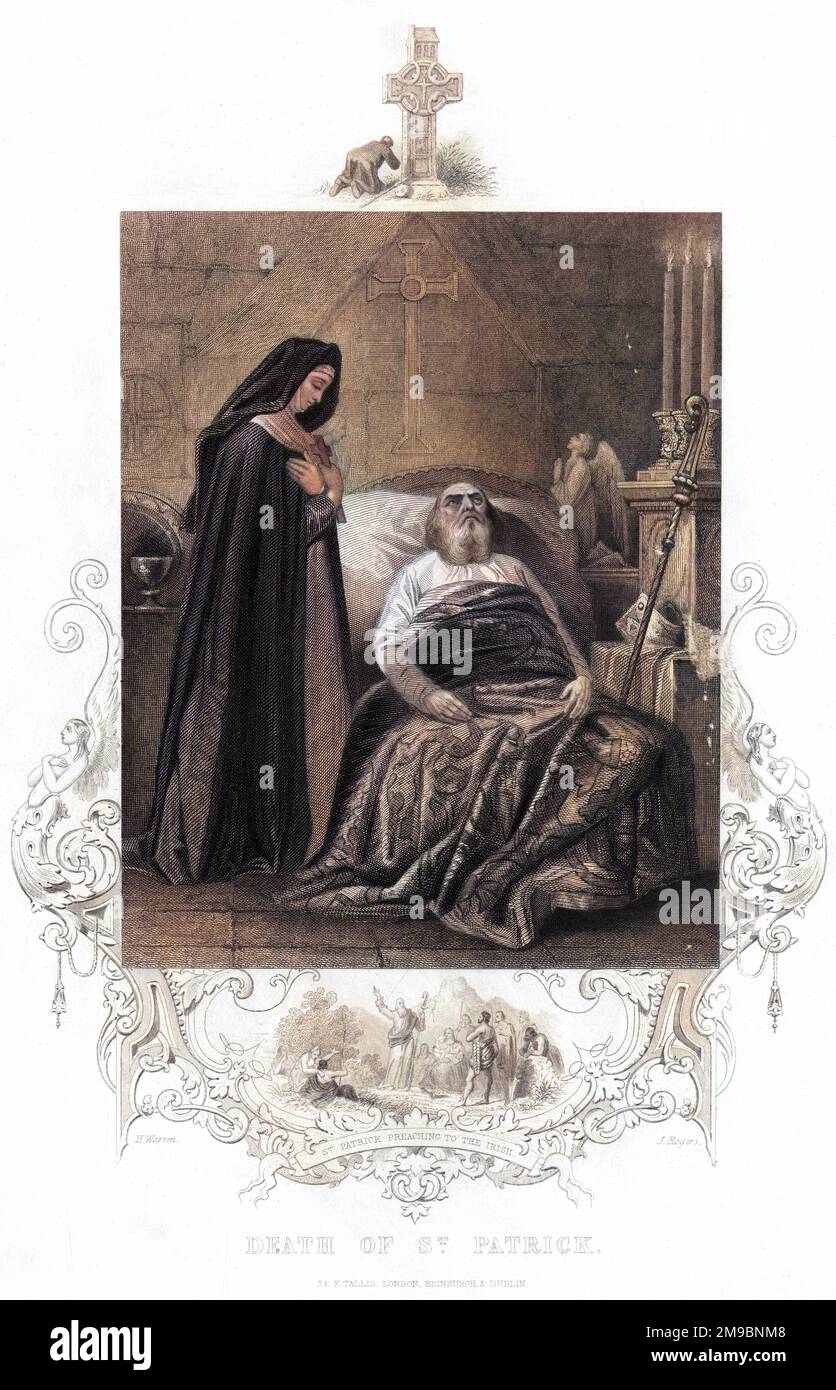 SAINT PATRICK on his deathbed Stock Photo - Alamy