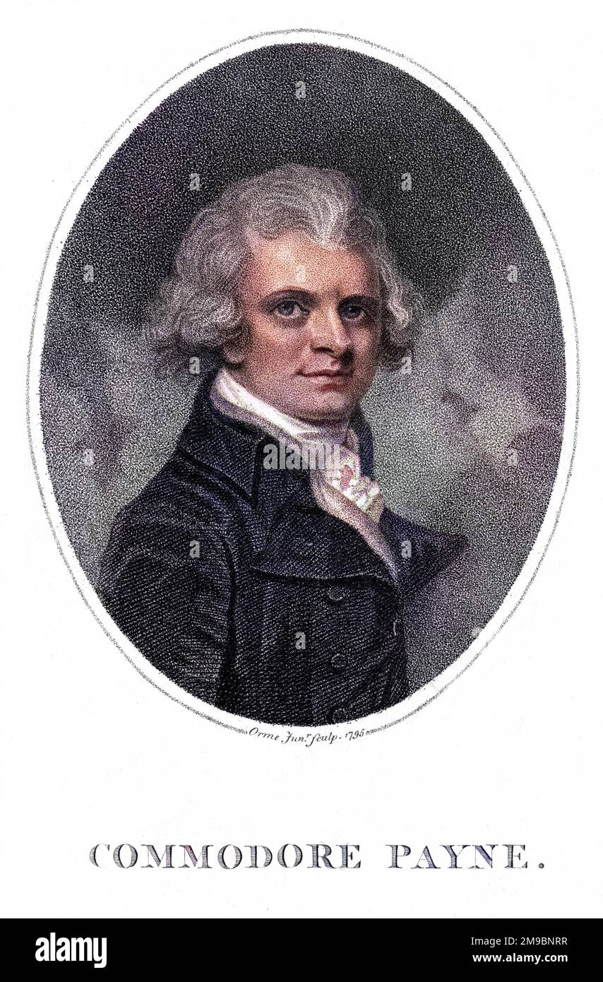 Commodore JOHN WILLETT PAYNE (1752 - 1803), British naval commander ...