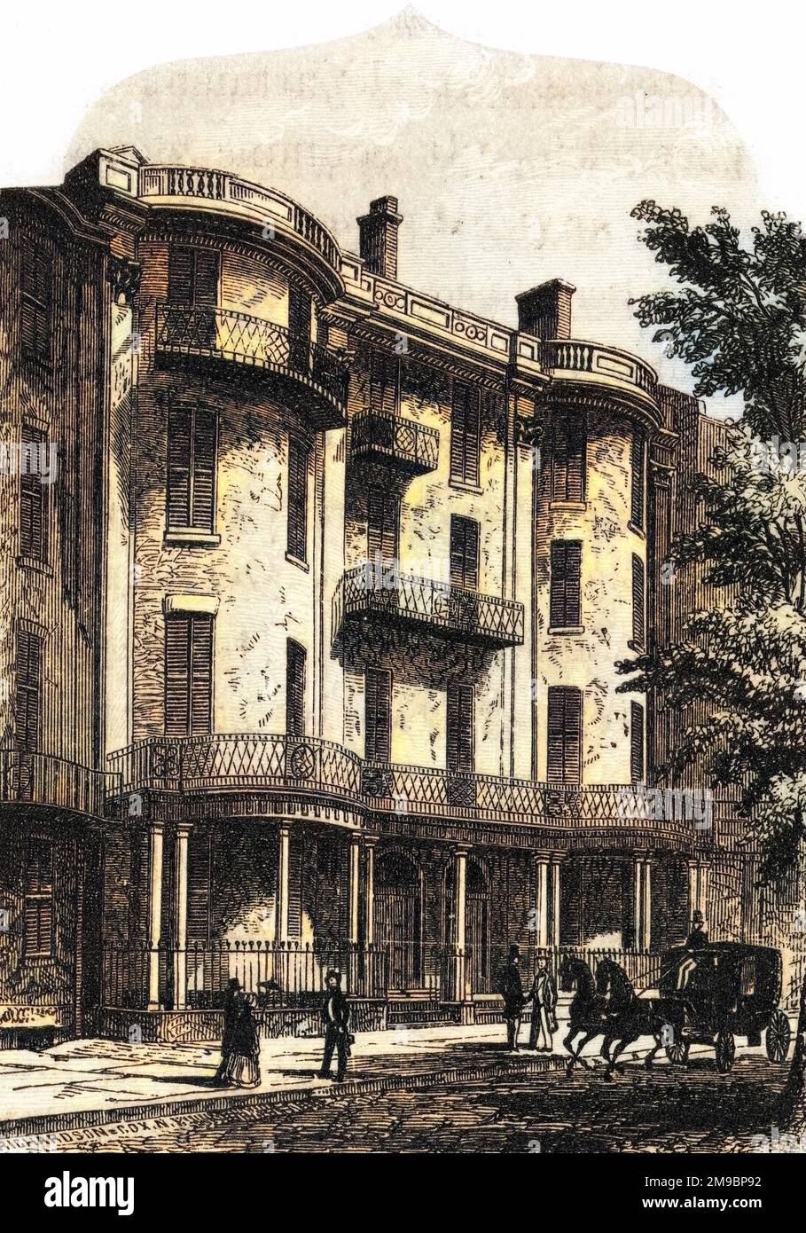 The home of William Hickling PRESCOTT in Beacon Street, Boston Stock ...