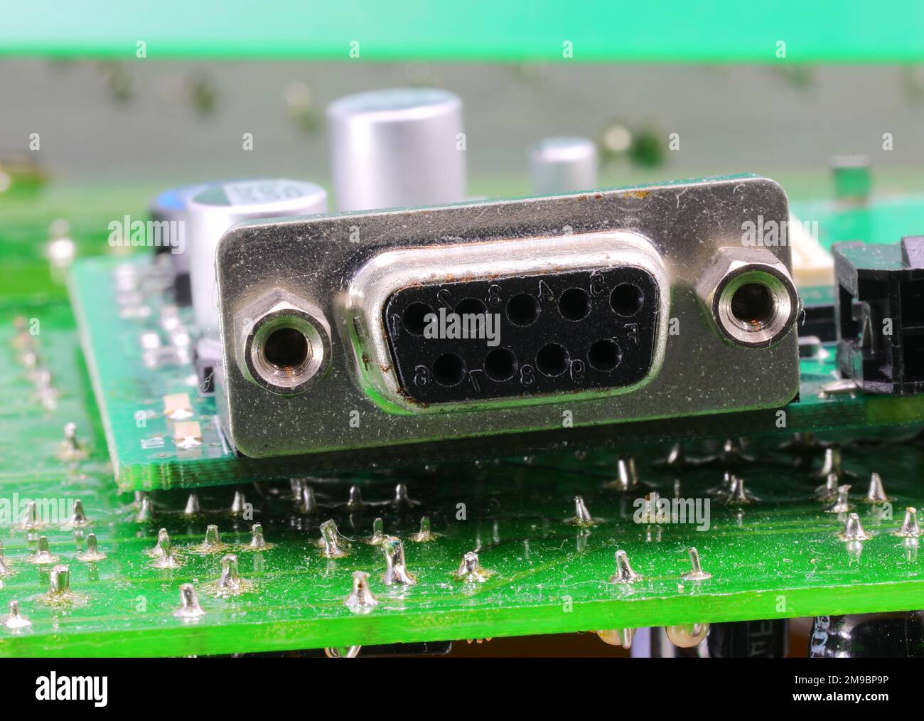 Female serial Port called RS232 to transfer data in the device Stock ...