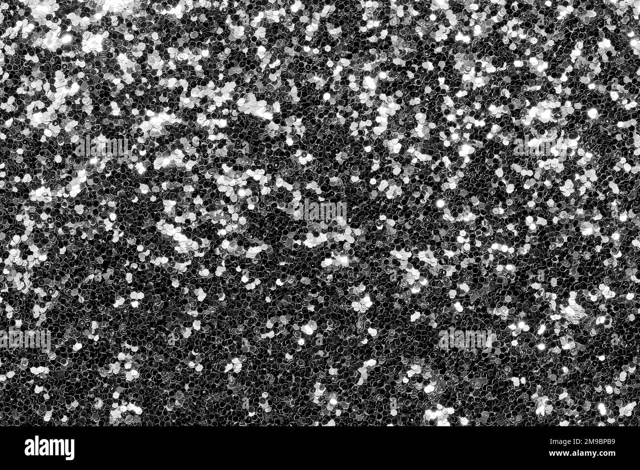 wide shimmering Silver glitter material background with gray sparkles ...