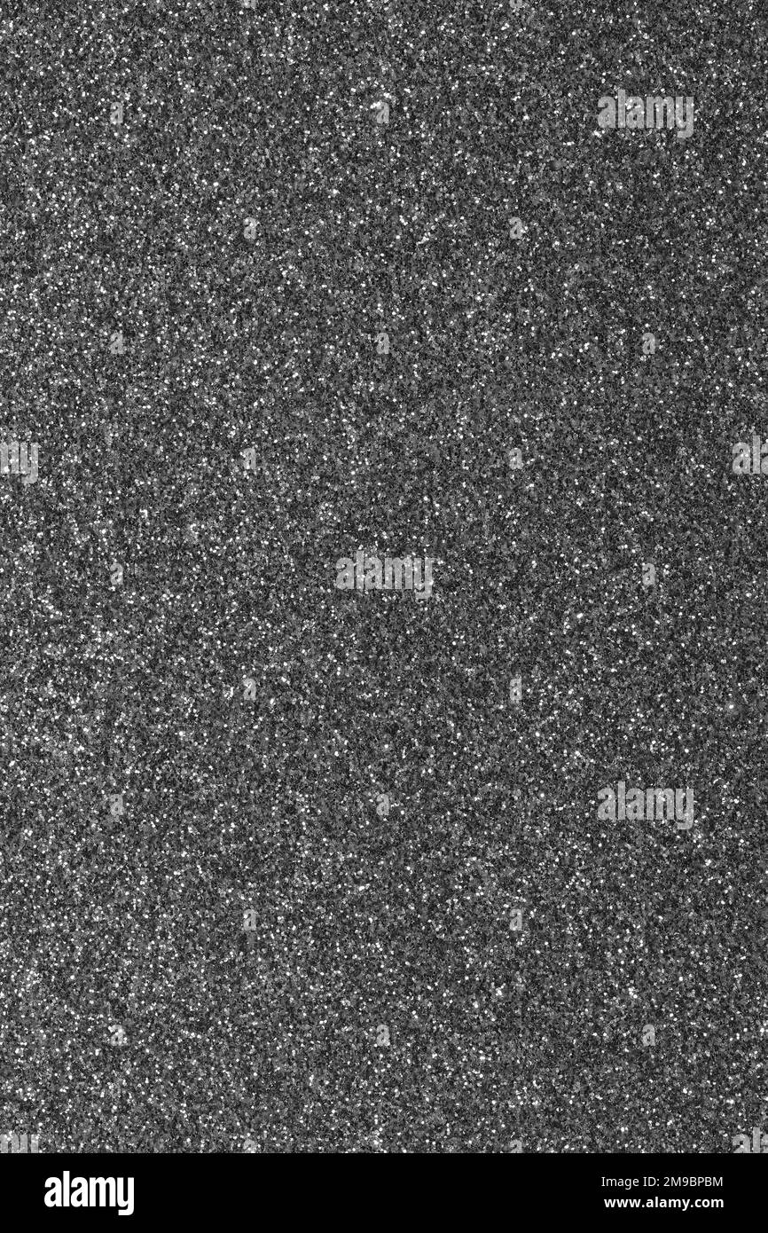 wide shimmering Silver glitter material background with gray sparkles ...