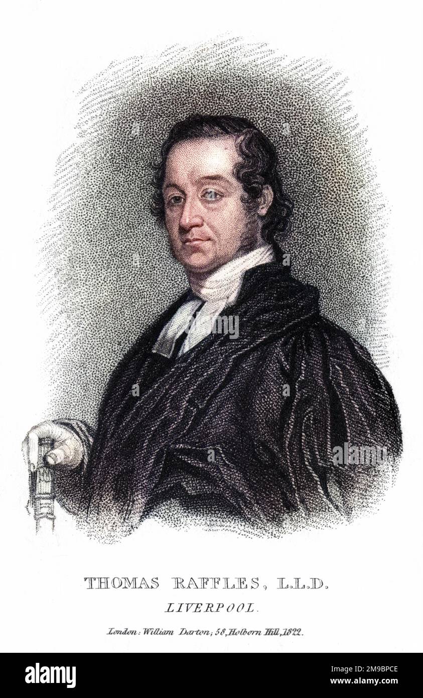 THOMAS RAFFLES Independent churchman from Manchester Stock Photo - Alamy
