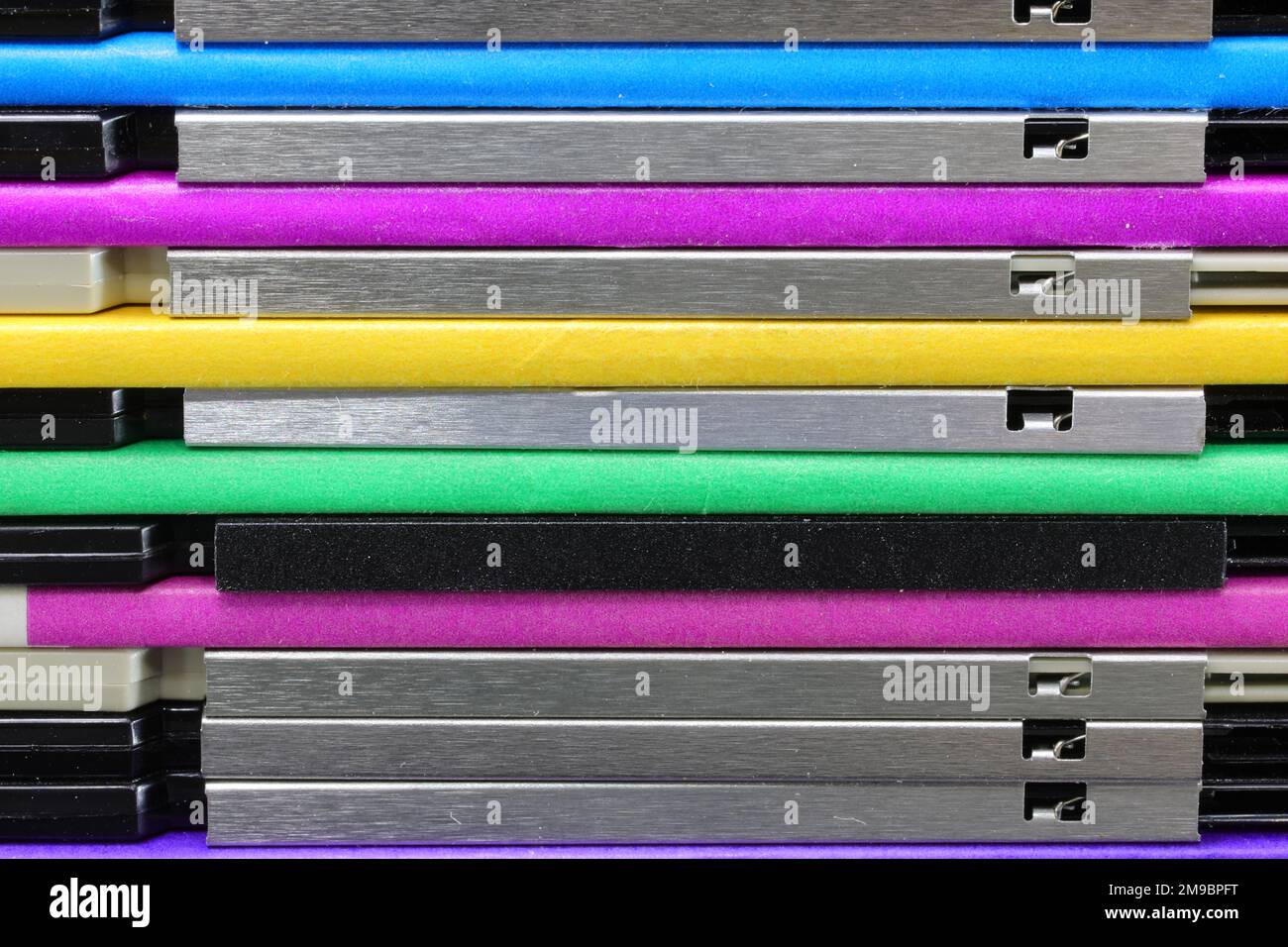 Background of floppy disks used to save computer data in the 90s Stock ...