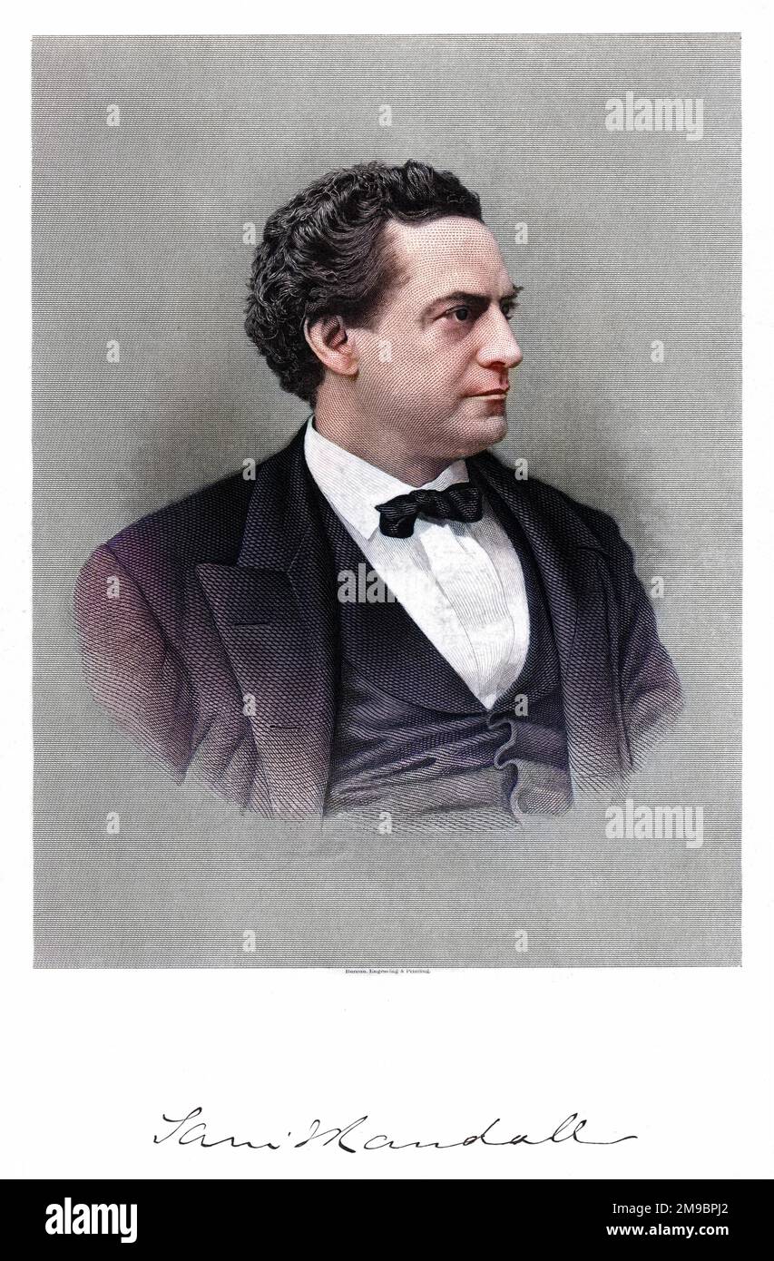 SAMUEL JACKSON RANDALL American statesman with his autograph Stock ...