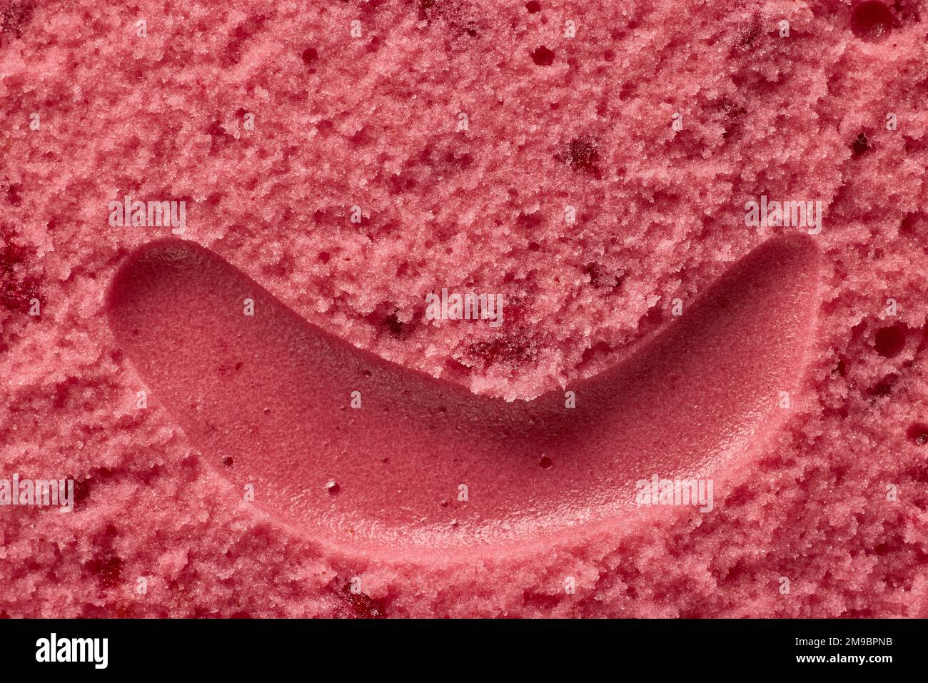 raspberry sorbet texture, top view Stock Photo - Alamy