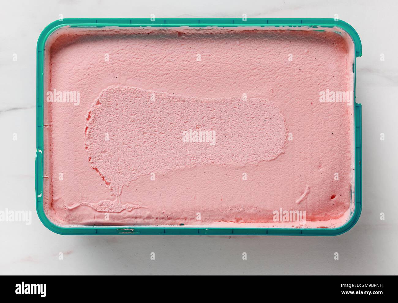 box of pink ice cream, top view Stock Photo - Alamy