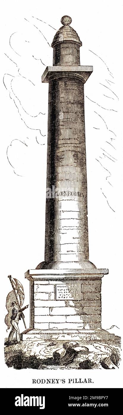 RODNEY'S PILLAR - memorial erected in memory of Admiral Rodney, naval ...