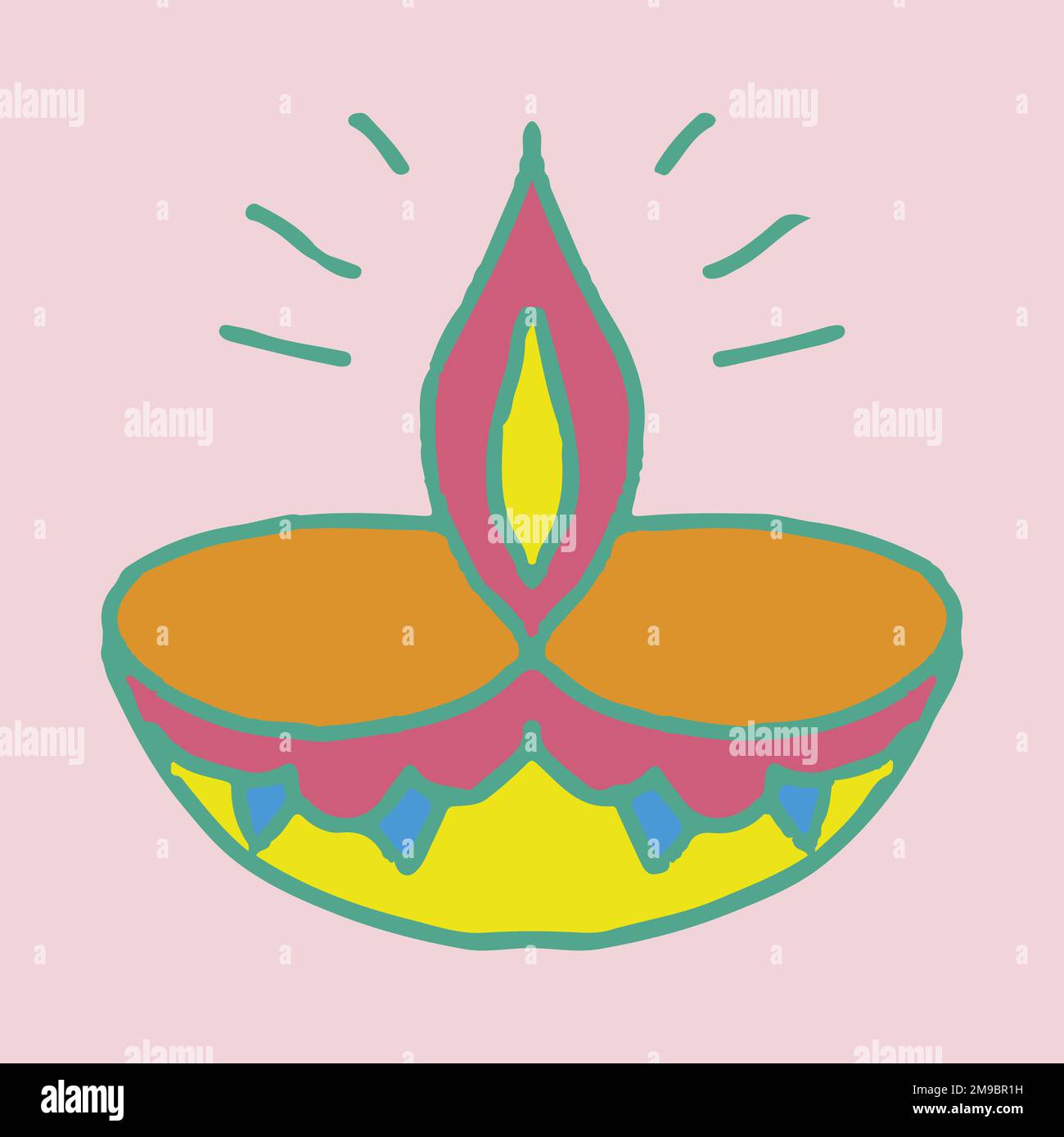 Diwali Indian rangoli candle vector design Stock Vector Image & Art - Alamy