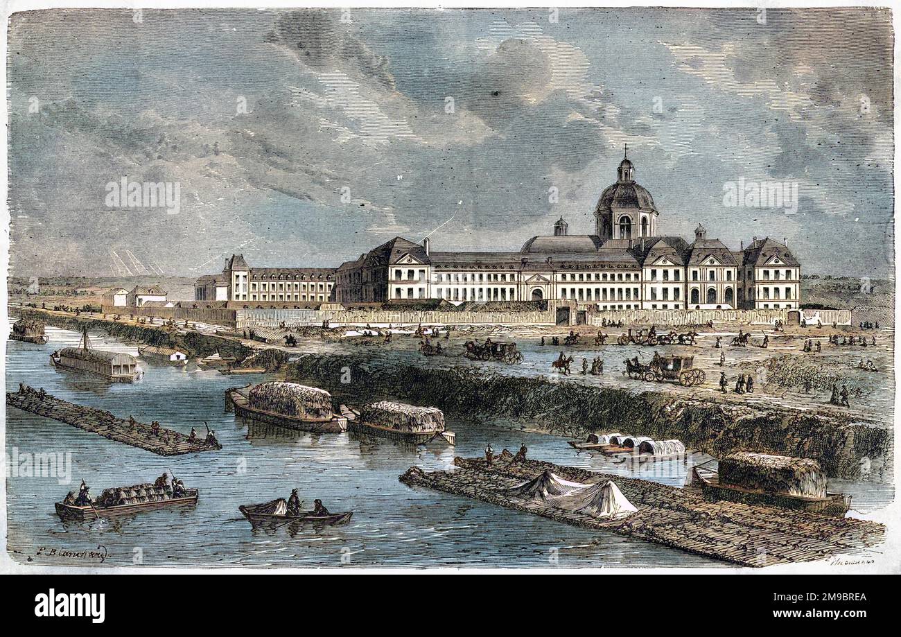 The manufactory of saltpeter (potassium nitrate) used to make gunpowder ...