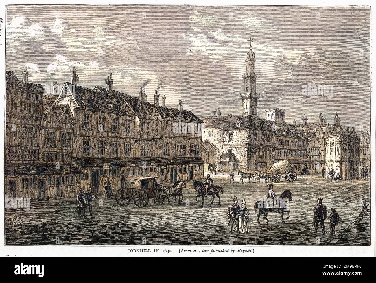 The street as it appeared during the reign of Charles I Stock Photo - Alamy