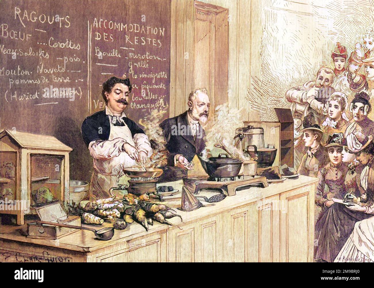 A French cookery lecture, held at the Grand Amphitheatre de Physique de ...