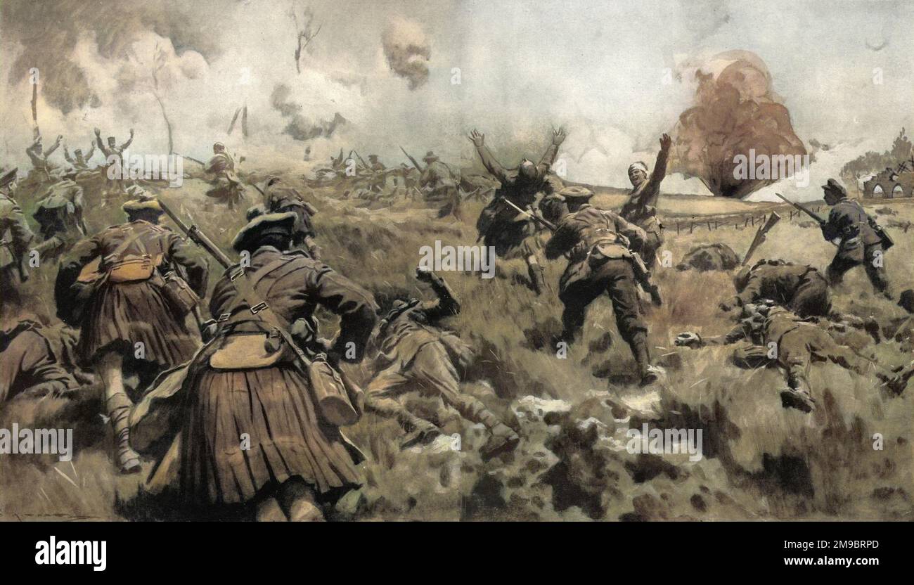 Illustrations showing a charge by soldiers of the Liverpool and ...