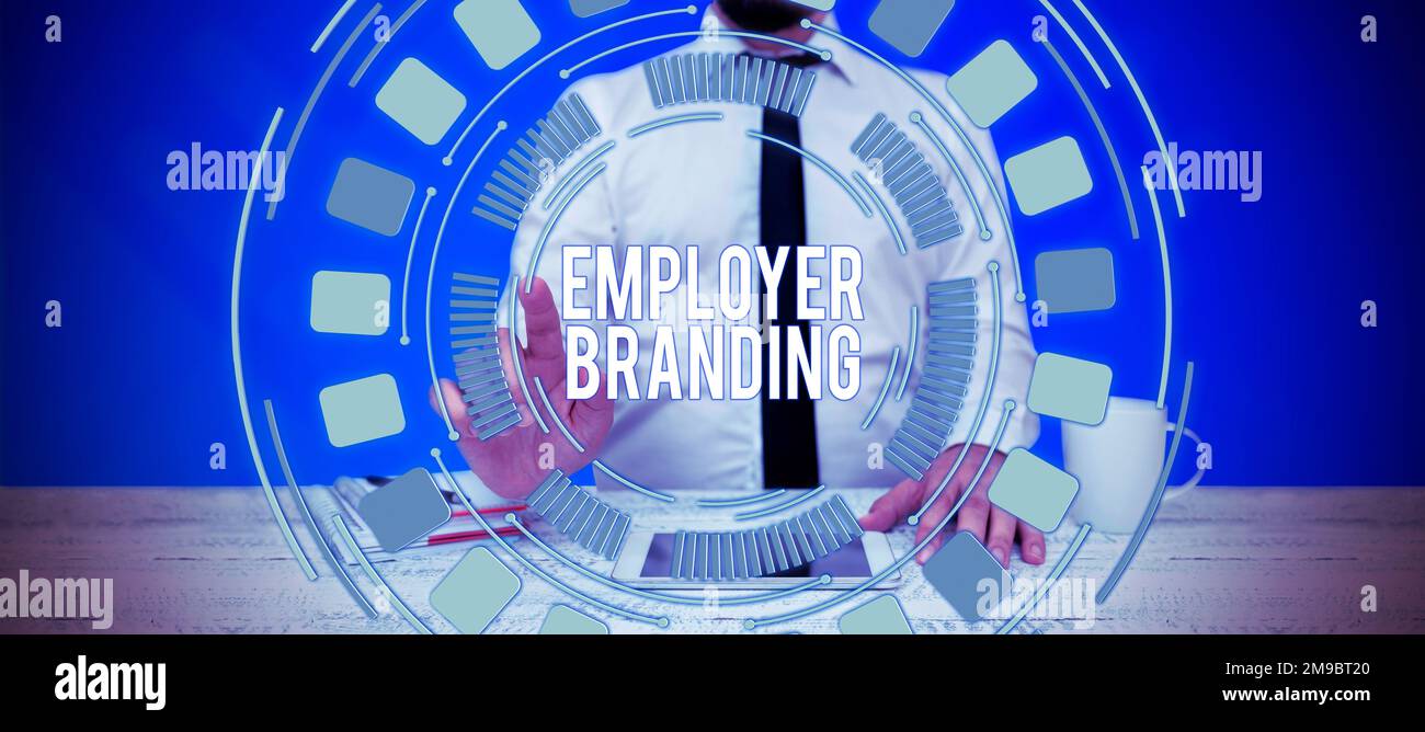 Conceptual caption Employer Branding. Business showcase Process of ...