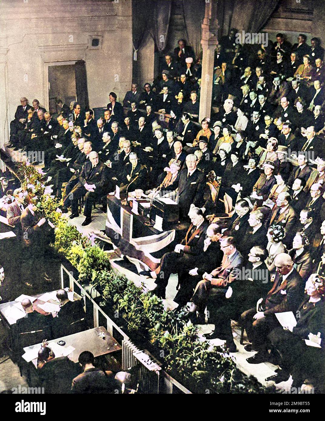 Photograph showing (Maurice) Harold Macmillan (1894-1986) delivering ...