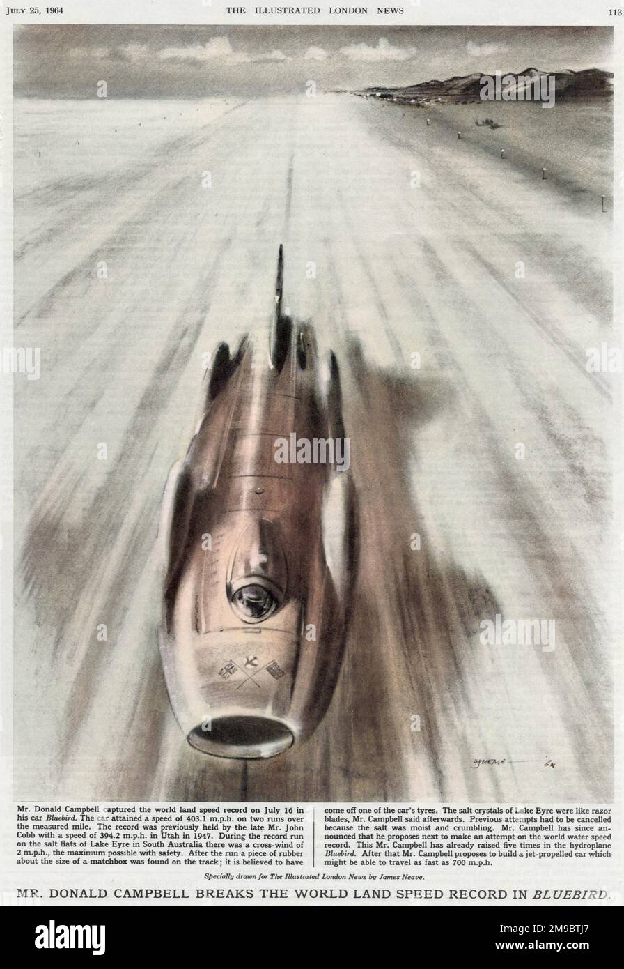 Donald campbell bluebird 1964 hi-res stock photography and images - Alamy