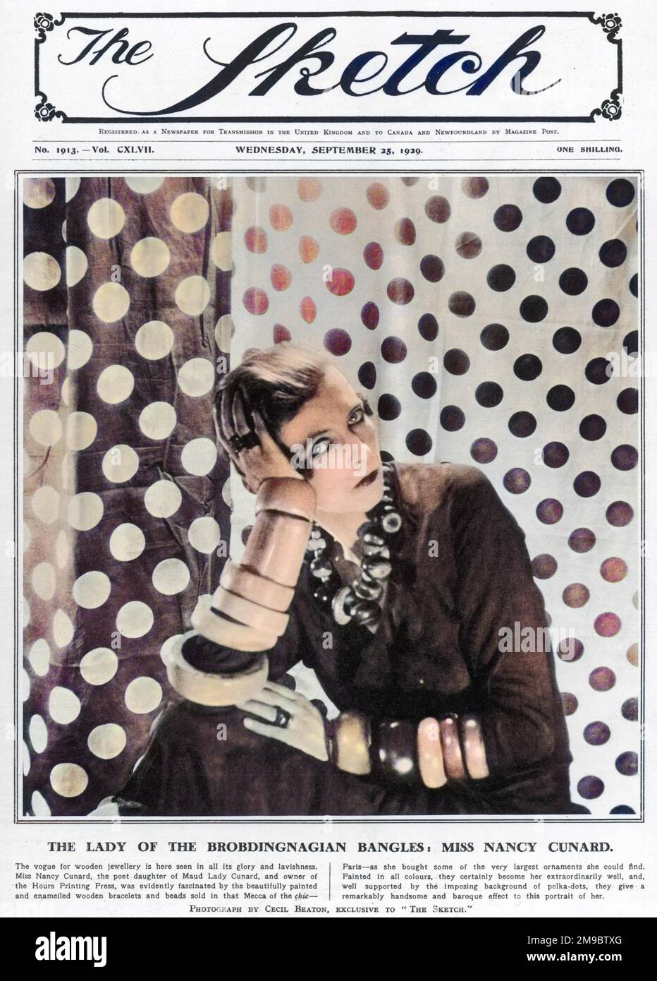 Front cover of The Sketch featuring a photograph by Cecil Beaton of ...