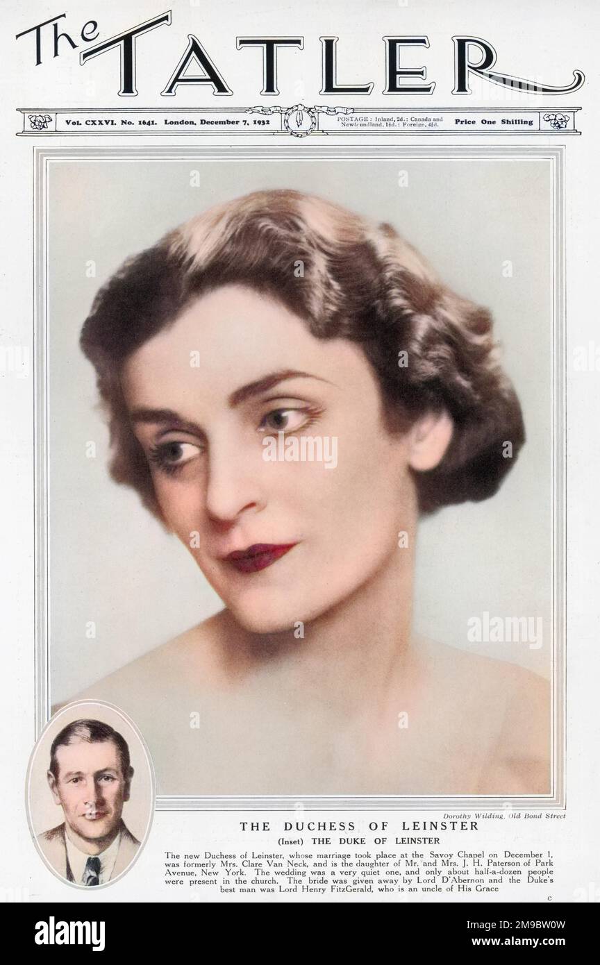 The new Duchess of Leinster, having married the Duke of Leinster at the ...