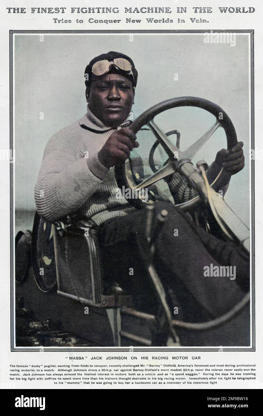 Arthur John Johnson, better known as Jack Johnson, the American ...