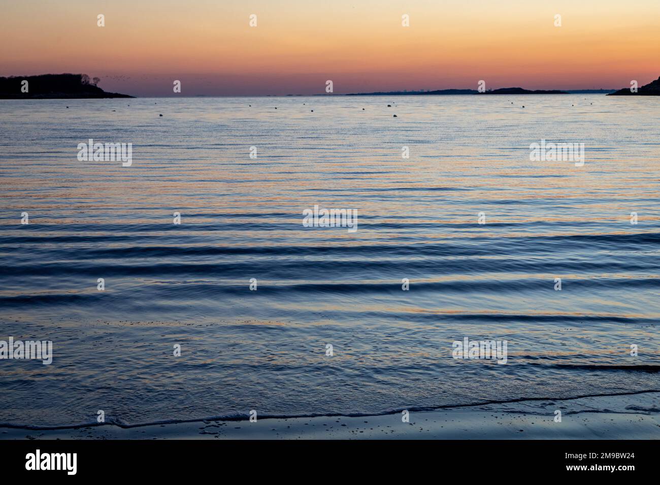 Jan. 9, 2023. Gloucester, Ma. Ocean and sunset views at Magnolia Harbor ...