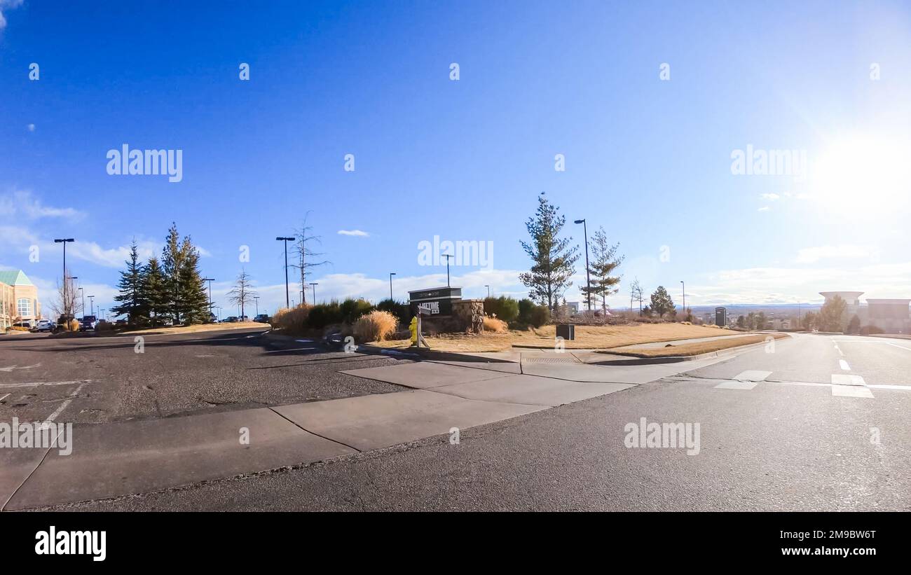 Driving on typical paved roads in suburban America Stock Photo - Alamy