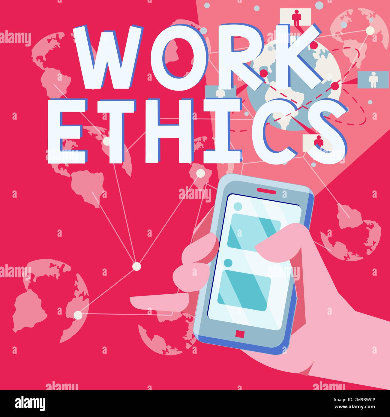 Hand writing sign Work Ethics. Word Written on A set of values centered ...