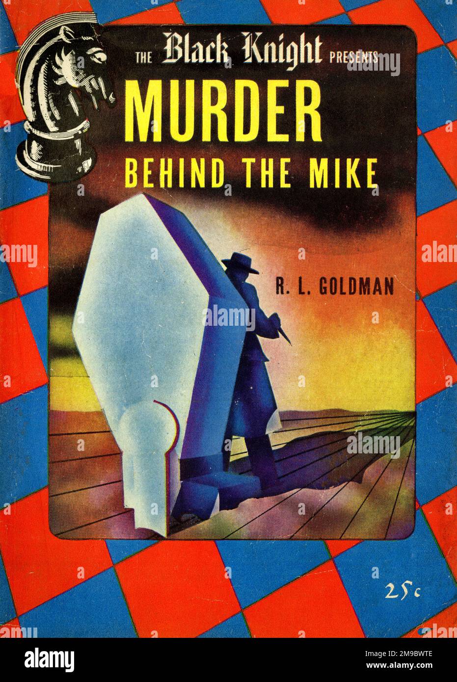 Cover design, Murder Behind the Mike by R L Goldman, pulp fiction ...