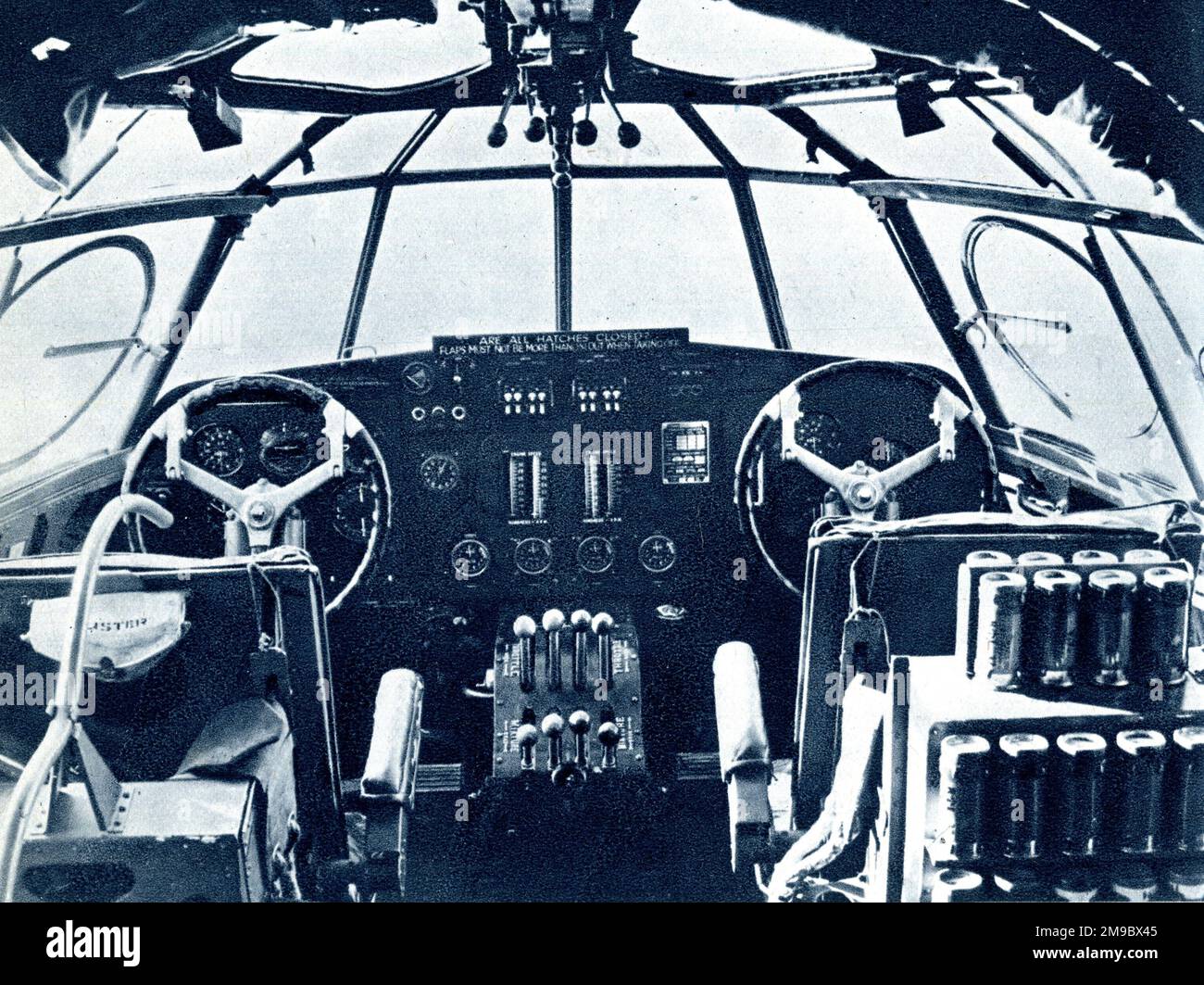 Controls of an RAF Short Sunderland Flying Boat Stock Photo - Alamy