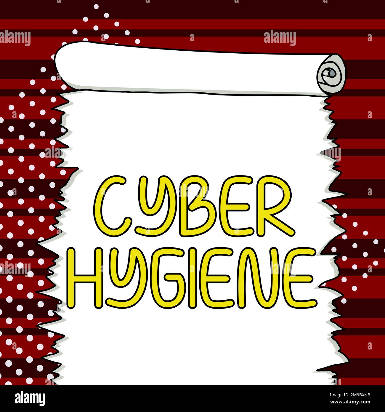Conceptual display Cyber Hygiene. Conceptual photo steps that computer ...