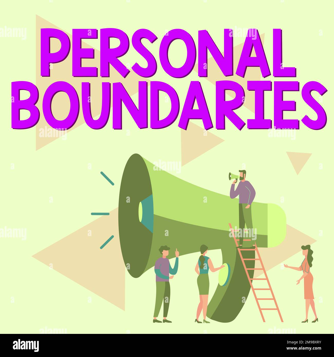 Text caption presenting Personal Boundaries. Word Written on something ...