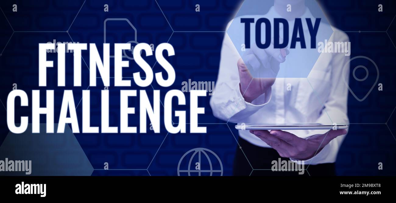 Conceptual caption Fitness Challenge. Word Written on condition of ...