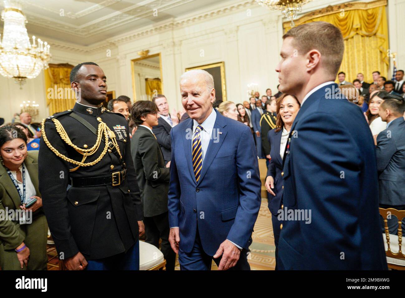 U.S. President Joe Biden departs after welcoming the Golden State ...