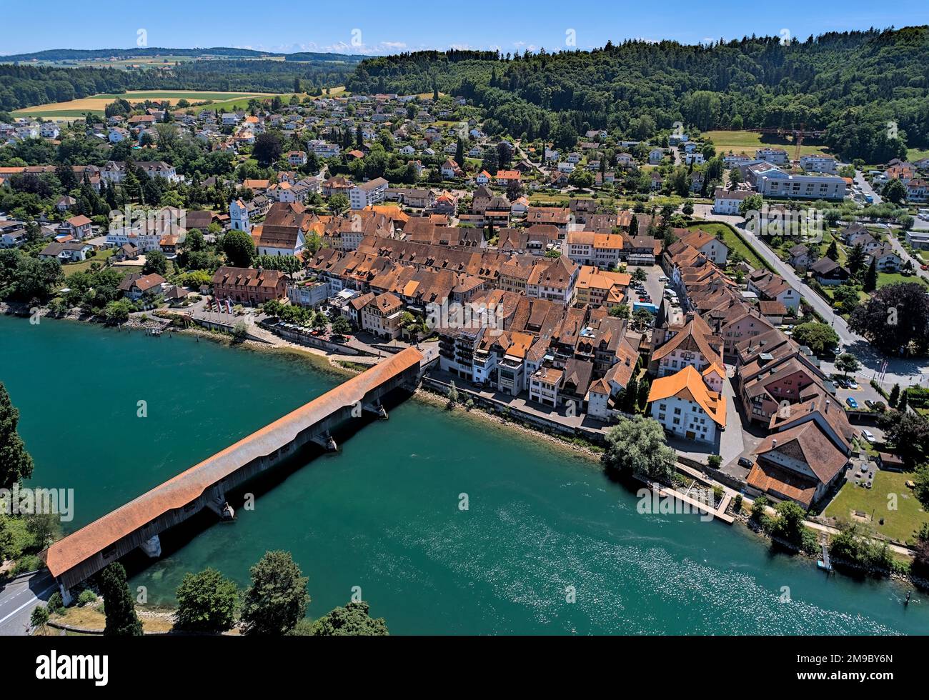 Büren an der Aare, Switzerland, drone image Stock Photo - Alamy