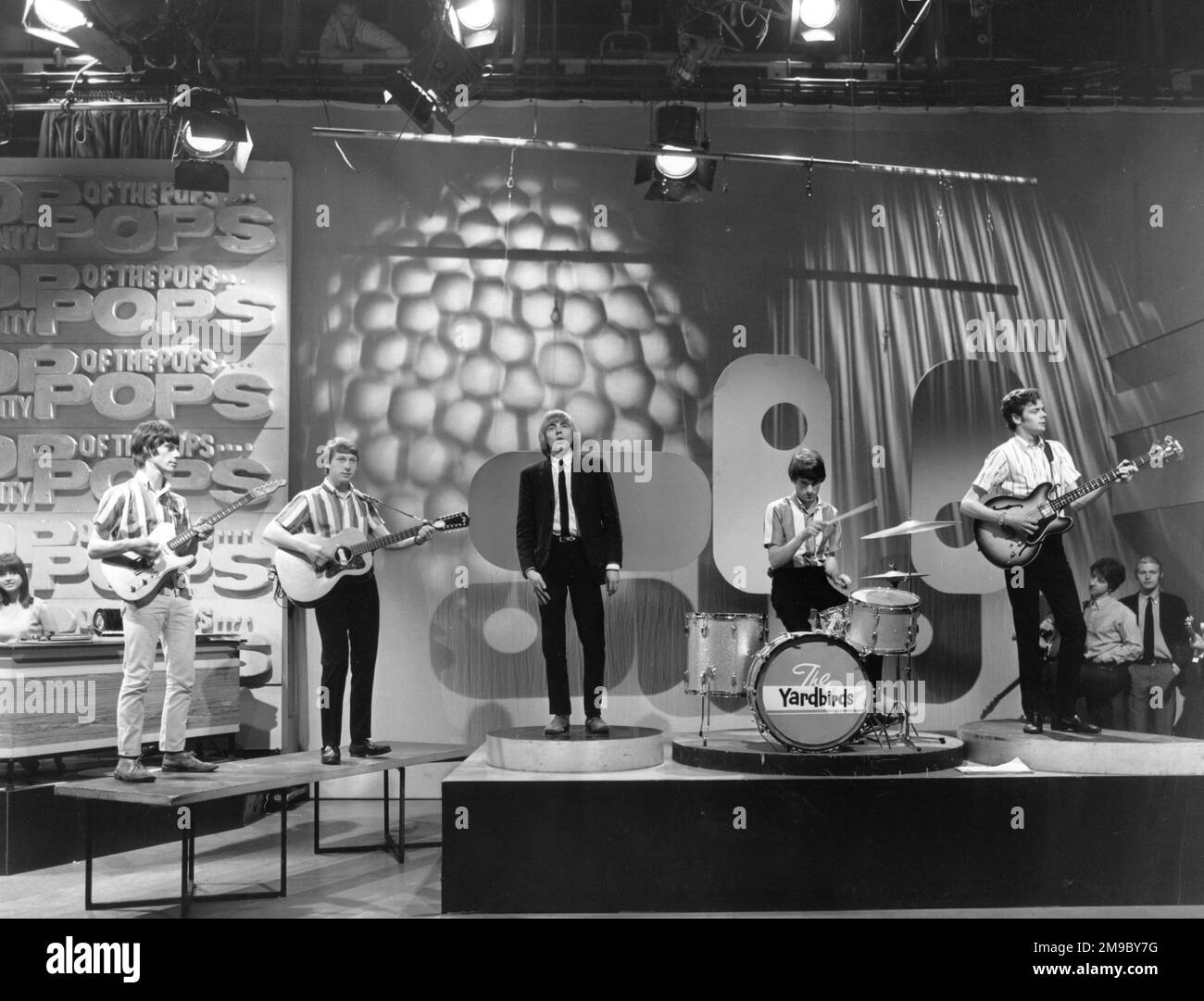 London, UK. LIBRARY. The Yardbirds rehearsing on Top of the Pops. Circa ...