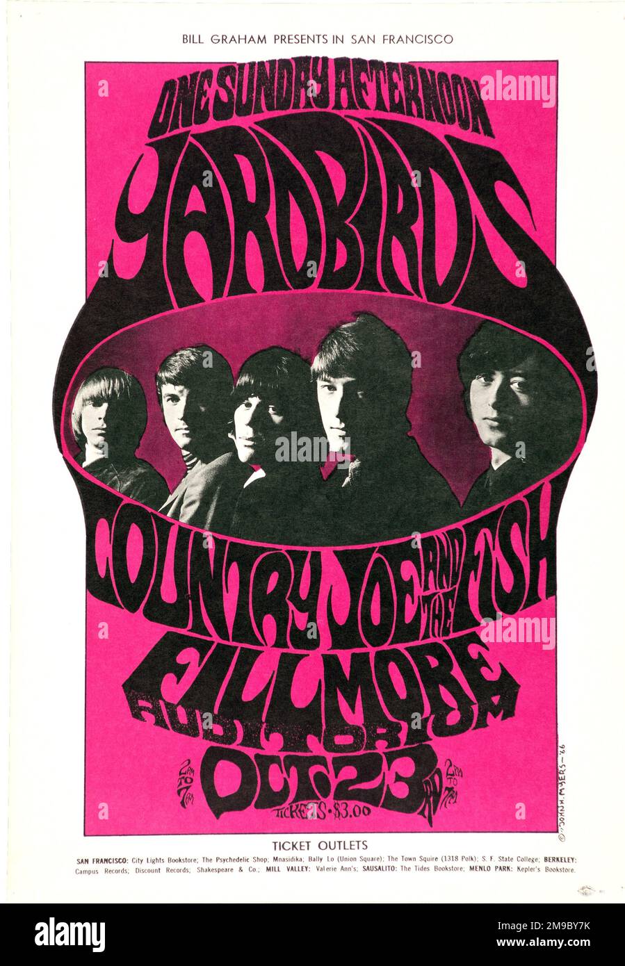 Los Angeles, CA. USA. The Yardbirds poster from 1966 for their USA tour ...
