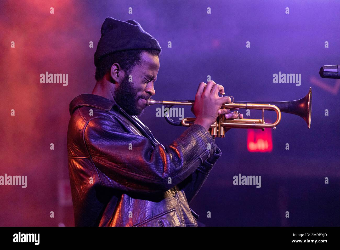 New York, USA. 16th Jan, 2023. Giveton Gelin, trumpet performs with ...