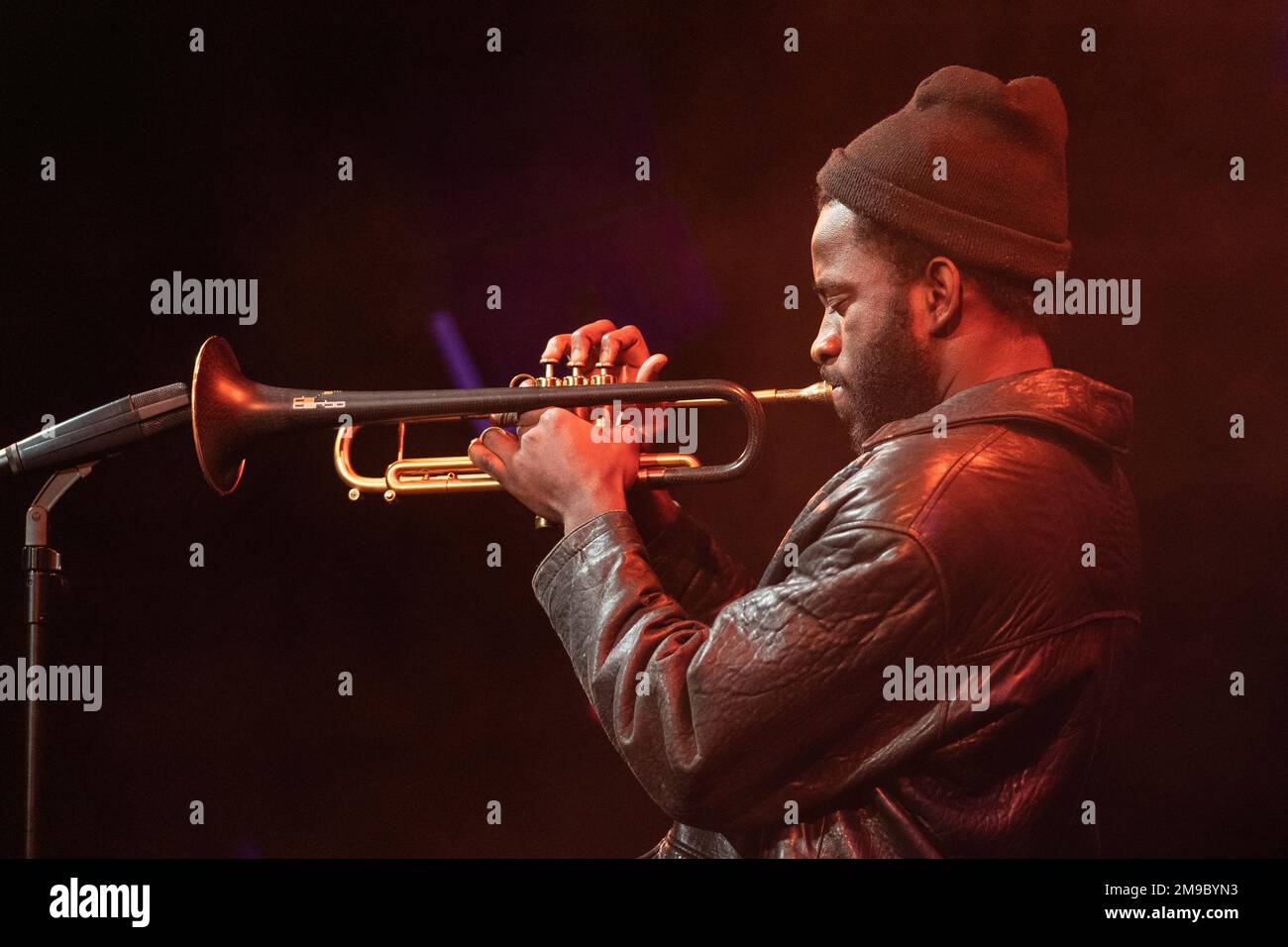 Giveton Gelin, trumpet performs with Julius Rodriguez during Winter ...
