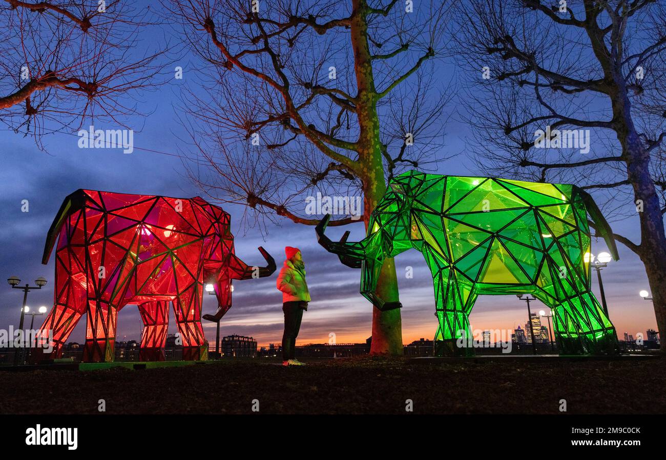 EDITORIAL USE ONLY Kate Bailey looking at Permafrost - Sleeping Giants ...