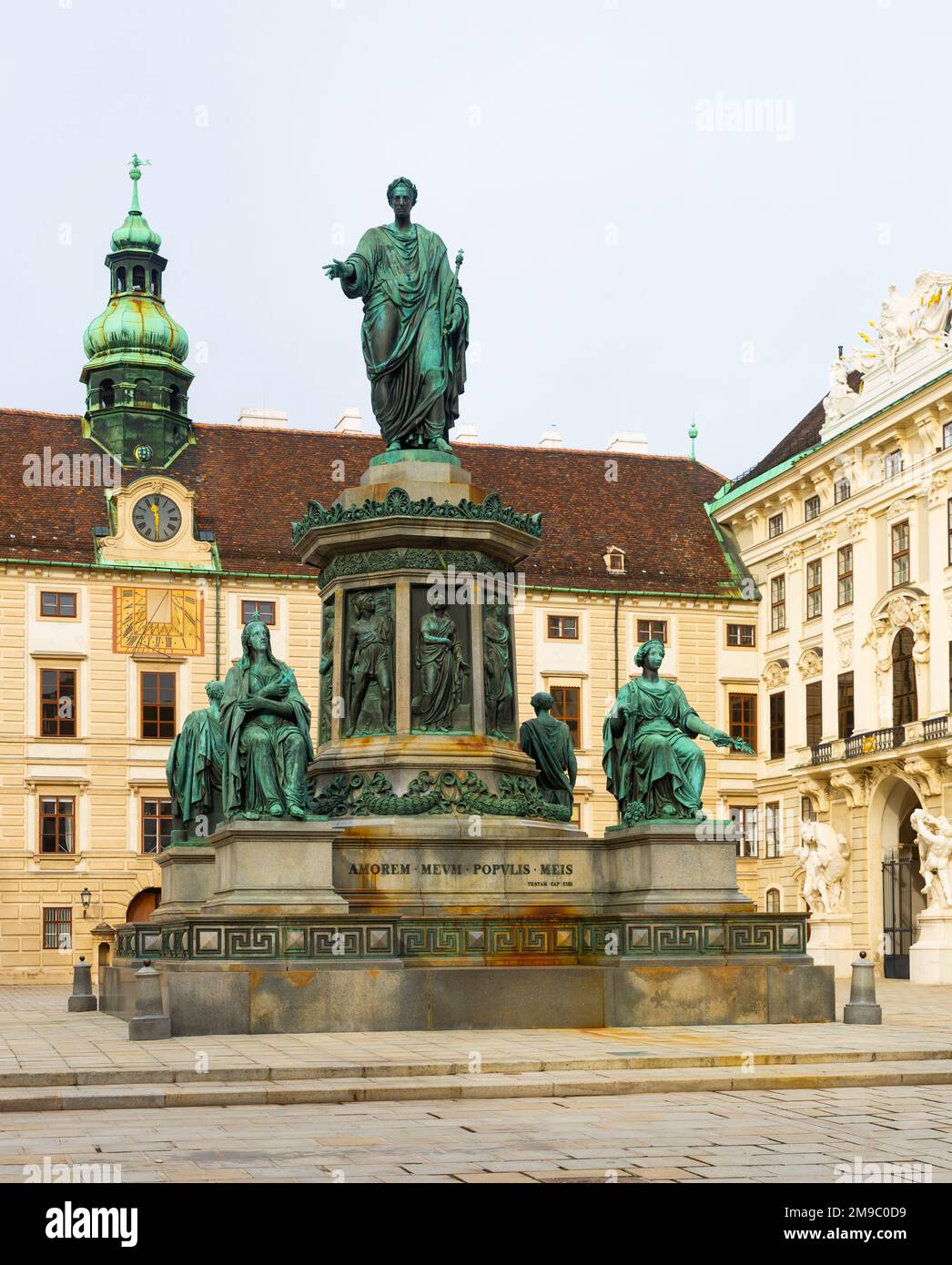 Bronze statue of the first Austrian Emperor Francis II in Vienna Stock ...