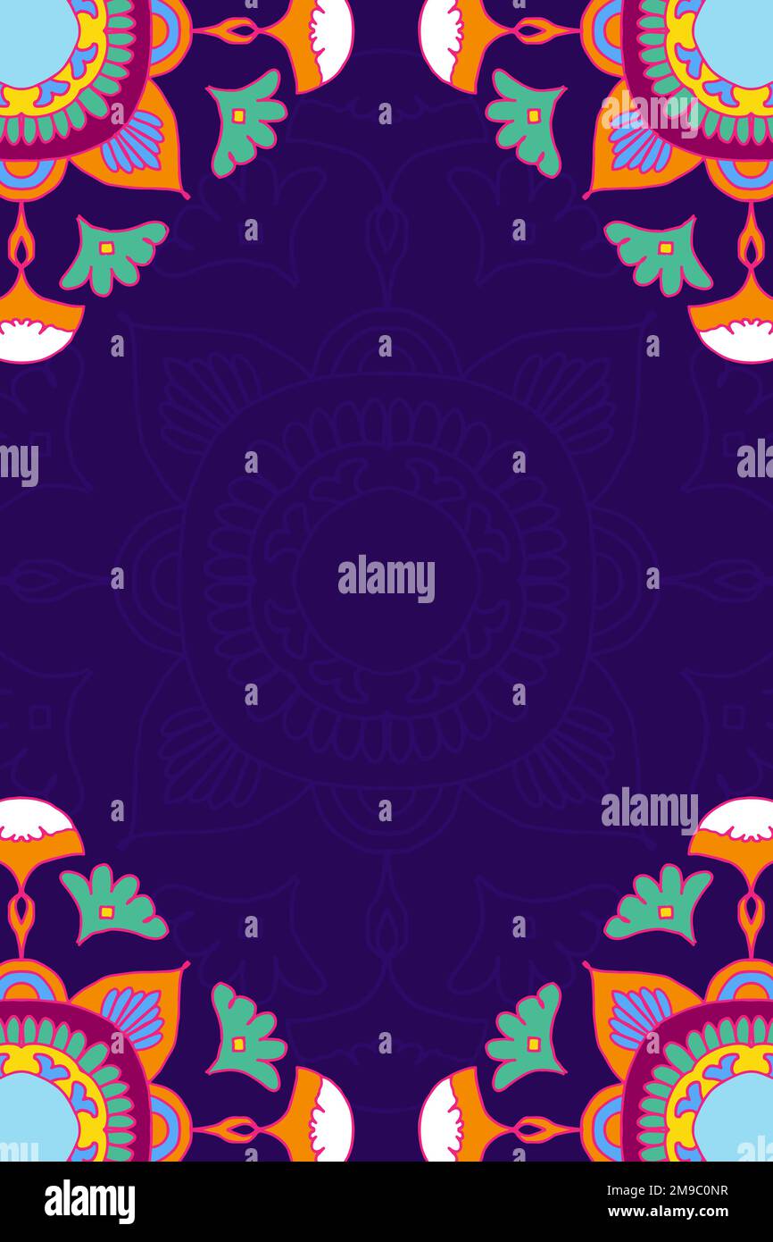 Diwali Indian mandala purple background vector Stock Vector Image & Art ...