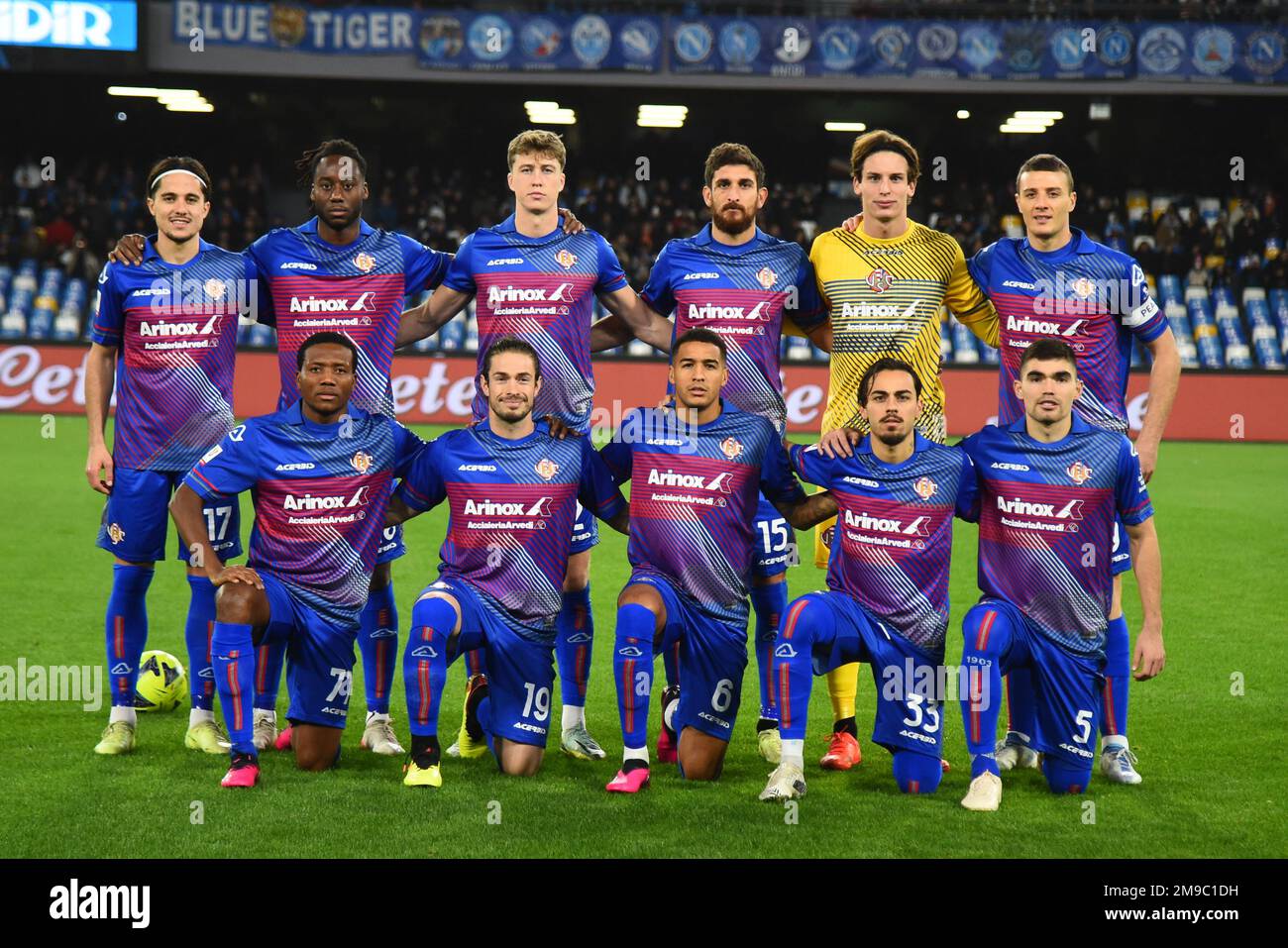 the formation of the Cremonaduring the Coppa Italia Freccia Rossa match ...