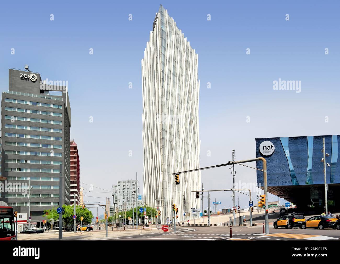 Barcelona, Spain, May 2018: Diagonal ZeroZero Tower designed by EMBA ...