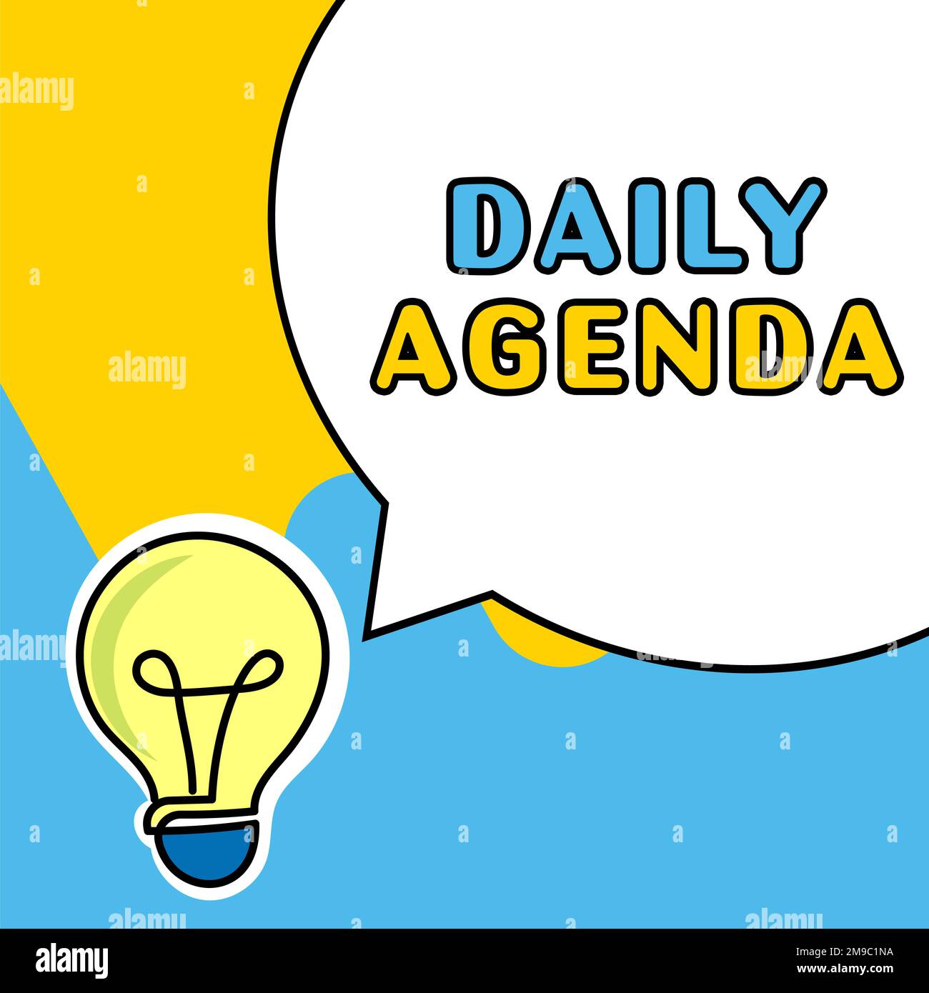 Inspiration showing sign Daily Agenda. Business concept To do list of ...