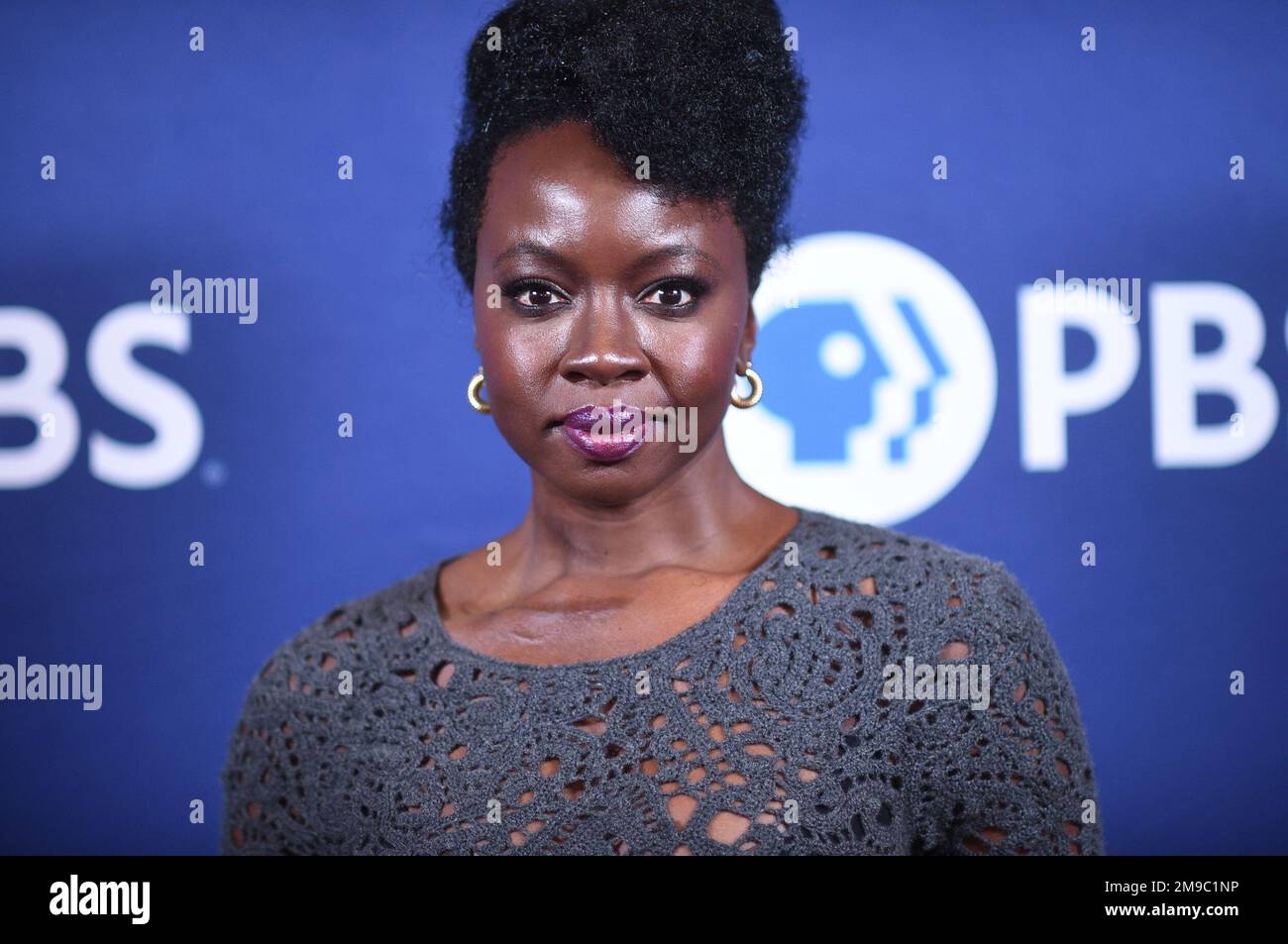 Danai Gurira poses for a photo after the PBS "Richard III" panel during ...