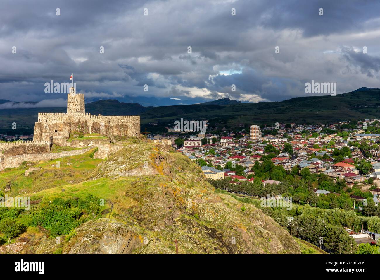 Akhaltsikhe (Rabati) Castle, medieval fortress on a hill in Akhaltsikhe ...