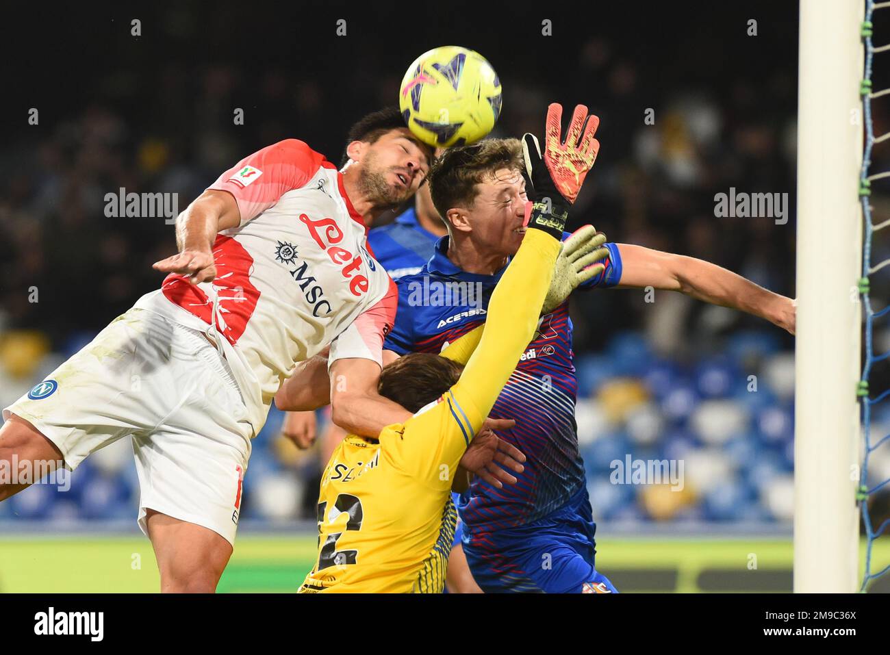 Mathias Olivera of SSC Napoli during the Coppa Italia Freccia Rossa ...