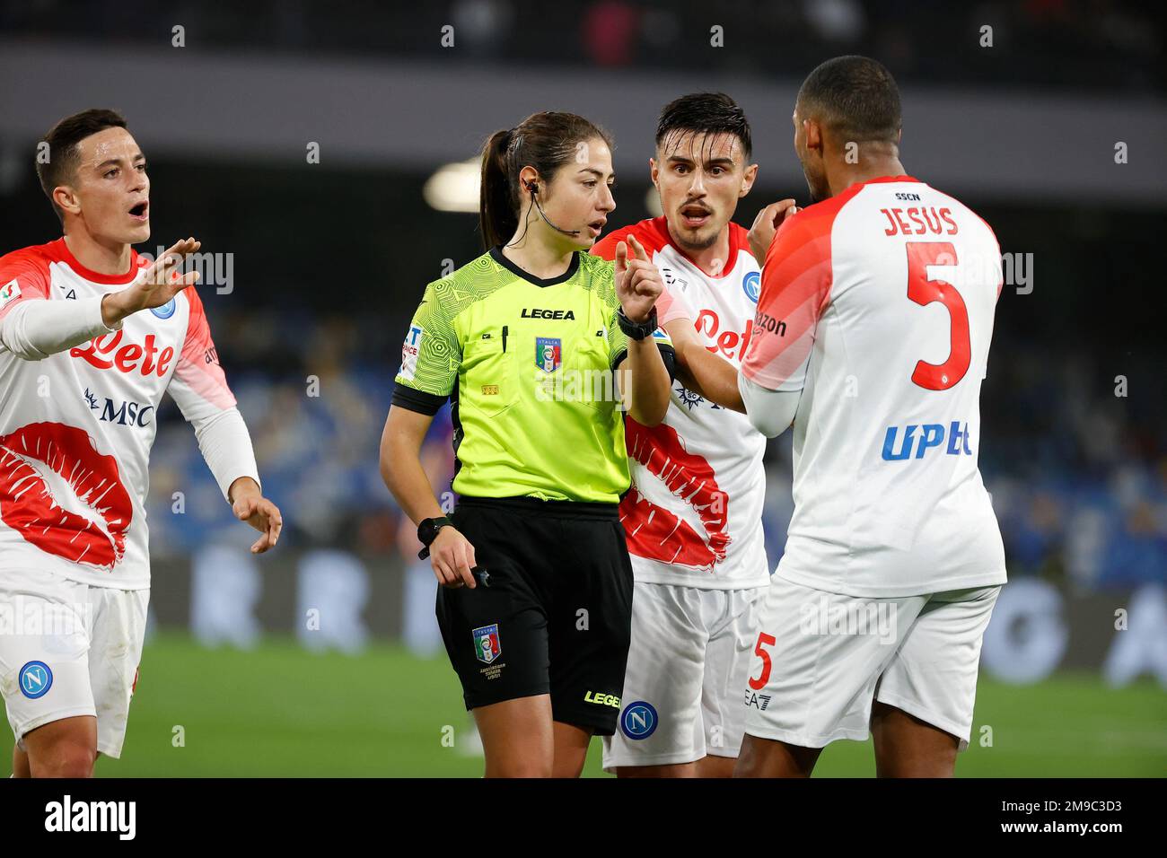 Naples, Italy. 17th Jan, 2023. the referee Maria Sole Ferrieri Caputi ...