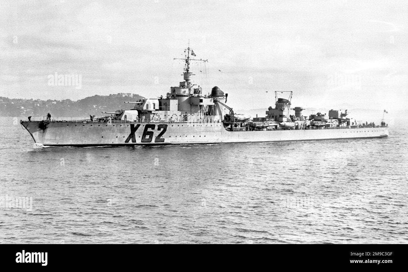 Marine Nationale Francaise - Volta (X62), a Mogador-class destroyer ...