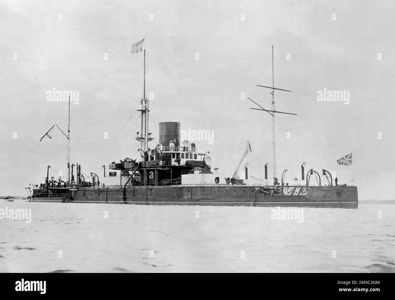 Imperial Russian Navy - HIMS Petr Veliki, a turret ship, with main ...