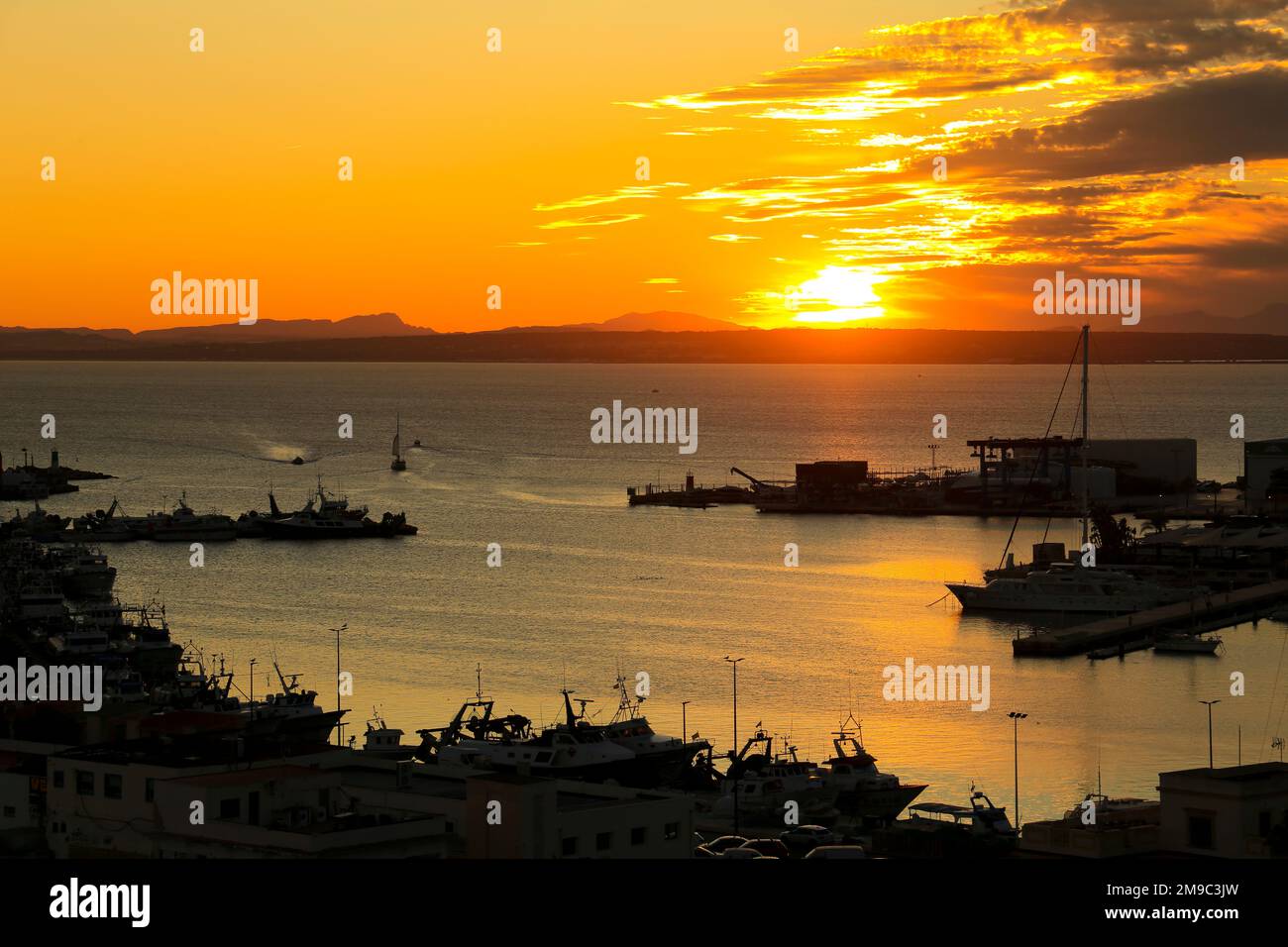 Santa Pola, Alicante, Spain- January 10, 2023: Spectacular and colorful ...